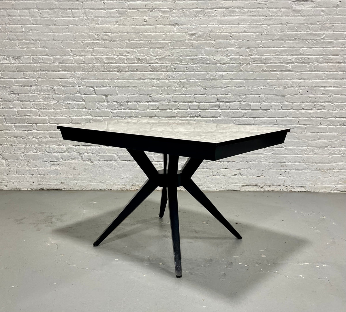 Atomic Mid Century Modern Ebonized DINING SET – Table + 4 Chairs, c. 1 ...